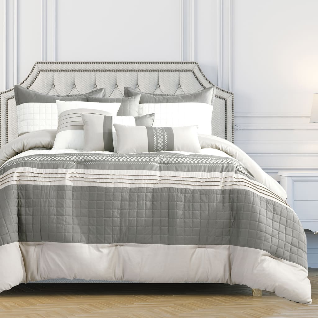Wellco Bedding Comforter Set Bed In A Bag - 7 Piece Luxury Bedding Sets ...