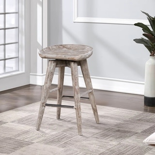 24 Inch Swivel Counter Stool, Contour Seat, Wood, Tapered Legs - Bed ...