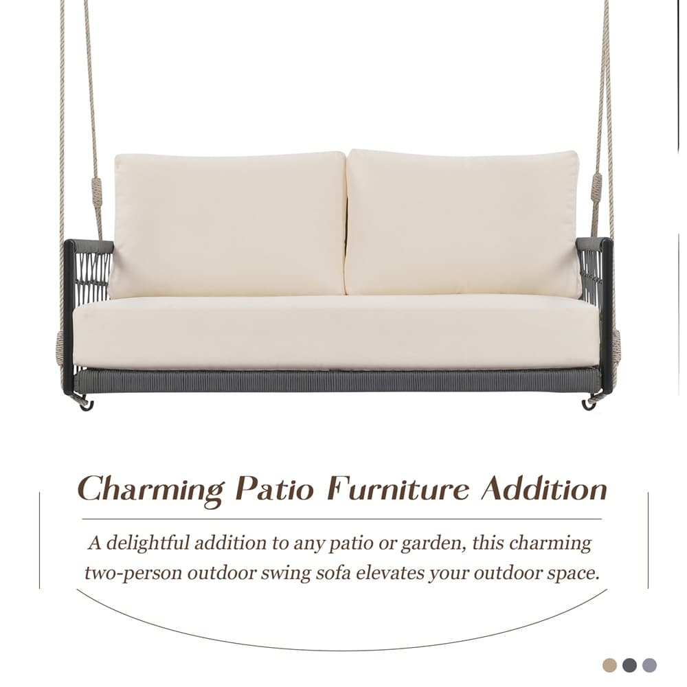 Swinging patio sofa store