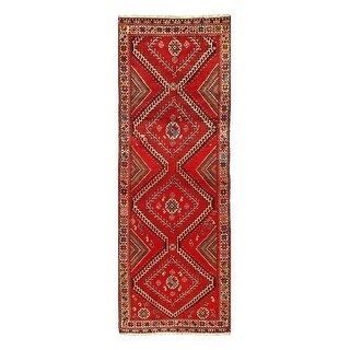 Canvello Hand-Knotted Shiraz Red Runner Rugs - 3'11'' X 9'5'' - 9'5'' X ...