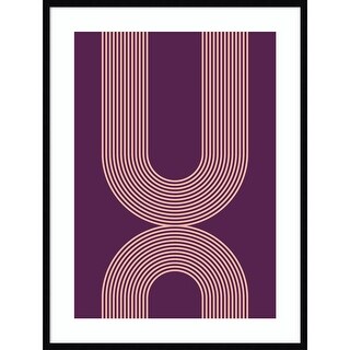 Mid Century in Pink and Purple by Incado Wood Framed Wall Art Print ...