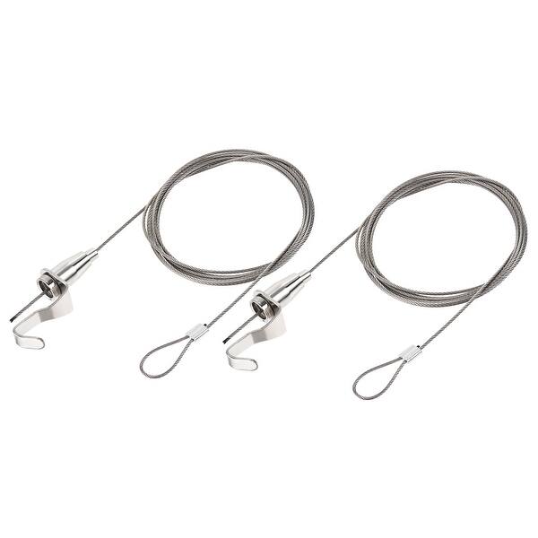 Picture Hanging Wire Kit, 2pcs 2M Adjustable Rail Hanging System, Load ...