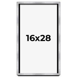 16x28 Shadow Box Frame Silver | 1.375 Inches Deep Real Wood - Bed Bath ...