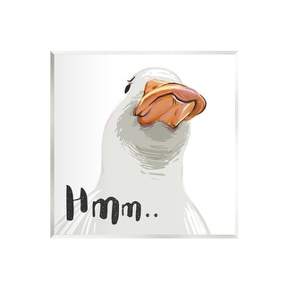 Stupell Hmm.. Funny Duck Thinking Face Wall Plaque Art by Ziwei Li ...