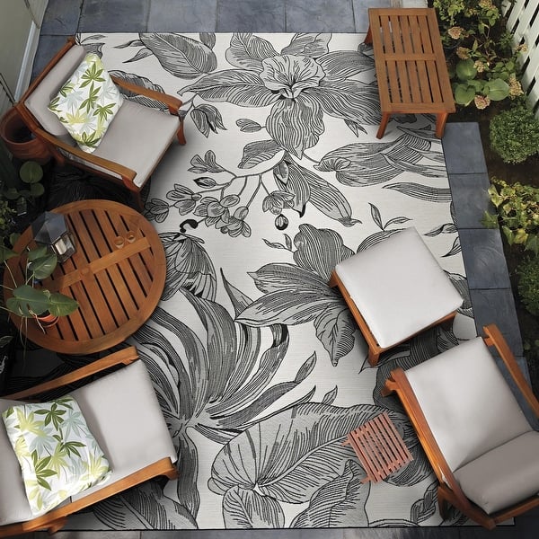Dream Decor Rugs Gelato Bellflower Floral Indoor Outdoor Area Rug - Bed ...