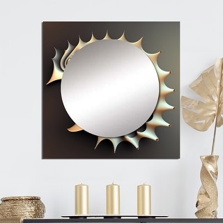 Designart "3D Fractal Universe" Fractals Wall Mirror - Abstract Large ...