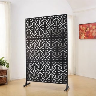 Outdoor & Indoor Privacy Screen Metal Privacy Screen 76" H×48" W - Bed ...