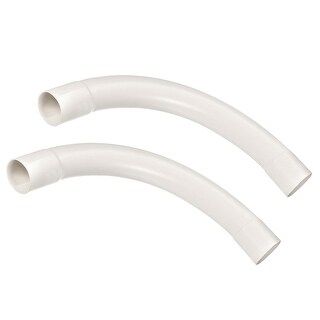 PVC Water Pipe Elbow Fitting 75mm ID 440mm Length Tube Adapter, White ...