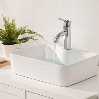 Ceramic Basin Above Counter Basin Oblique Side Rectangular With Tap ...