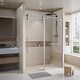 60 in. W. x 76 in. H Sliding Shower Door in with Explosion-Proof Glass ...