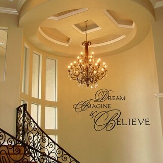 Dream Imagine Believe Vinyl Wall Decal Sticker Home Quote 12" x 23 ...