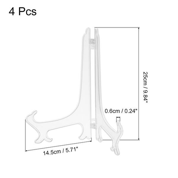 10 Inch Display Stand Holders Display Pictures PS Plastic Clear Pack of ...
