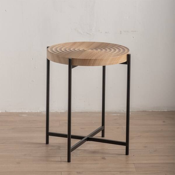 20 Inch Thread Design Round MDF Table Top Coffee Table - Bed Bath ...