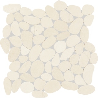 Daltile Pebble Oasis Natural Stone Flat Pebble Mosaic 12" x 12" (11 PC ...