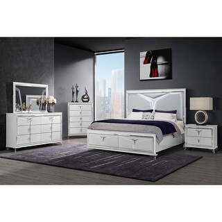 Romo White King 5PC Bedroom Set - Bed Bath & Beyond - 40543934