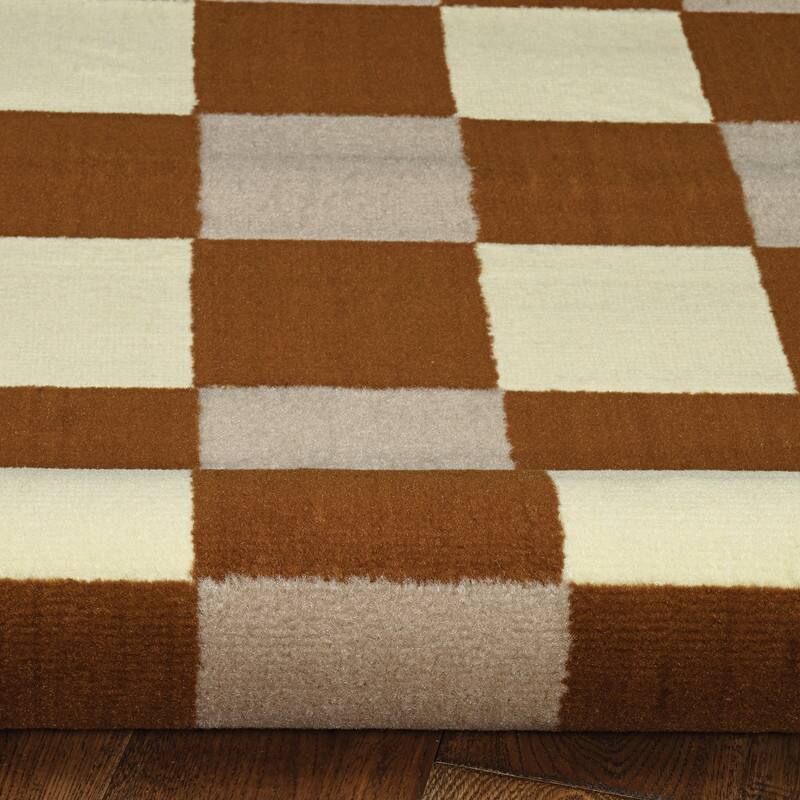 Capri Buffalo Check Beige Area Rug - 6'5" X 9'3" - Overstock - 27333957