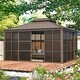 Outdoor Solarium Sunroom,Patio Hardtop Gazebo,All-Season Aluminum Patio ...