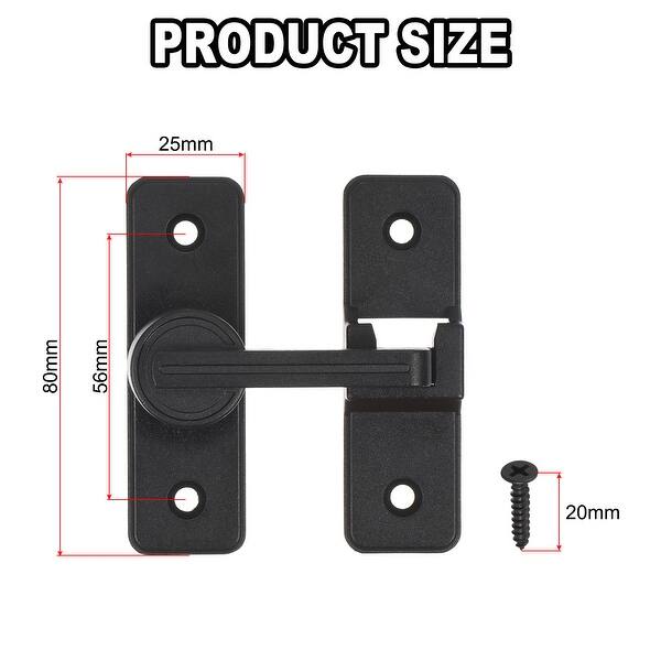 Barn Door Lock Sliding Barn Door Latch Lock 180 Degree Gate Latch Black ...