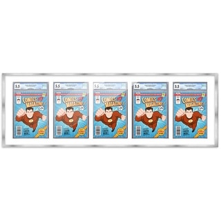 Comic Book Frame Wall Display with Mat for 5 CGC, CBCS OR PGX Graded ...