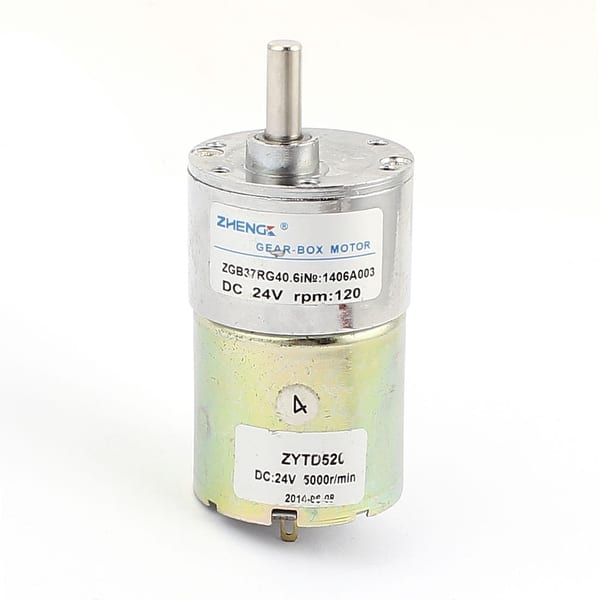 DC 24V 120RPM 6mm Shaft High Torque Gear Box Electric Motor - Bed Bath ...