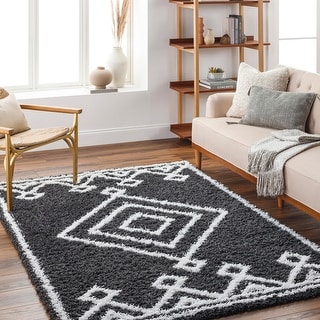 Livabliss Hocquard Boho Diamond Plush Area Rug - Bed Bath & Beyond ...