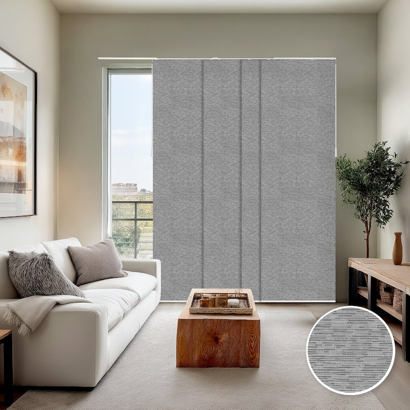 CHICOLOGY Adjustable Sliding Panels, 4-Rail Track, Light Filtering ...