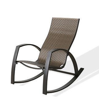Outdoor Rocking Chair Patio Wicker Rocker Lounge Chair - Bed Bath ...