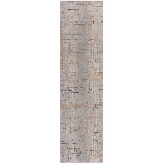 2' X 8' Cream Abstract Runner Rug - 3'6" - Bed Bath & Beyond - 39633915