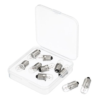 1Set/10Pcs E10 Screw Base Bulb 24V Miniature Light w Box Warm Yellow ...
