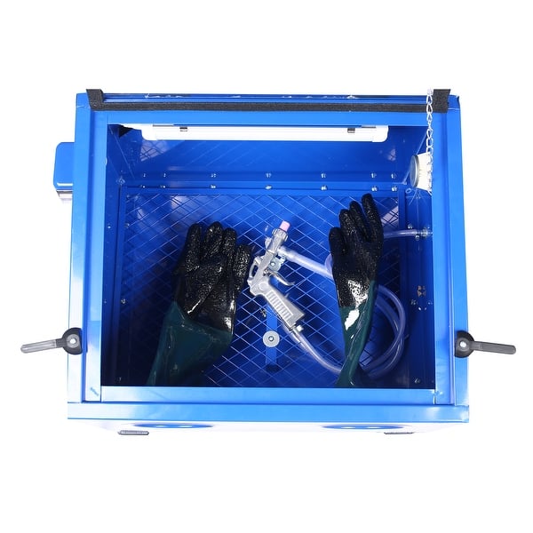 25-Gallon Bench Top Portable Sand Blaster Cabinet Kit Workbench with ...