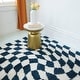 Luther Abstract Checkered Modern Shag Area Rug - Bed Bath & Beyond ...