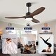 52 inch Quiet Ceiling Fan Light with Remote, 20W 3-Color LED, DC Motor ...