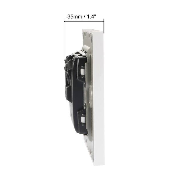 Doorbell Push Button Switch Wall Mounted Resettable Square White AC ...