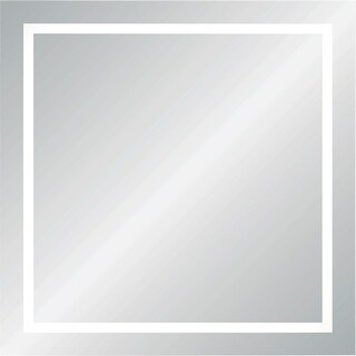 36" Clear Finished Unframed Square LED Wall Mirror - Bed Bath & Beyond ...