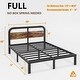 Heavy Duty Anti-Sway 40 Inch Iron Bed With Solid Wood Headboard - Bed ...