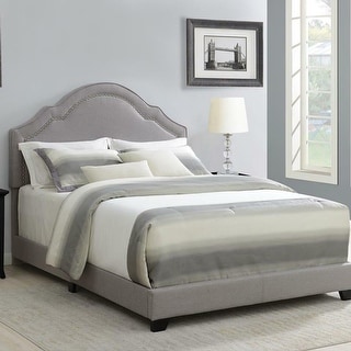 King Size Upholstered Bed Smoke Grey - Bed Bath & Beyond - 37433686