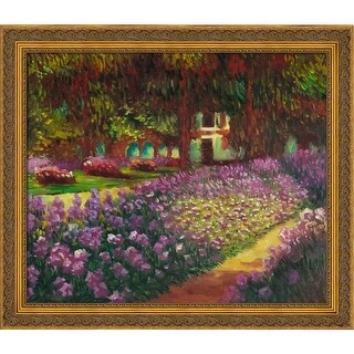 Artist's Garden at Giverny with Baroque Antique Gold Frame - Bed Bath ...