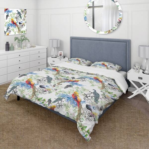 Designart 'Wild Pheasant Animals Birds' Farmhouse Duvet Cover Set - Bed ...