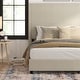 Modern Upholstered Platform Bed with Channel Stitched Headboard - Bed ...