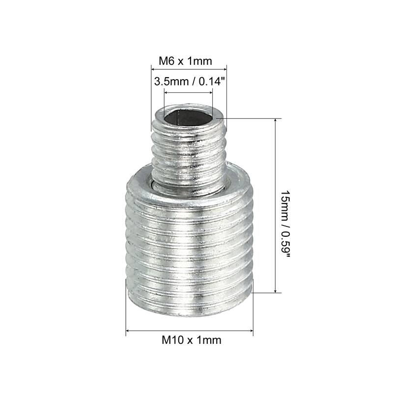 10pcs M10 to M6 Double Male Threaded Reducer Bolt Screw Adapter ...