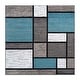 World Rug Gallery Contemporary Modern Boxed Color Block Area Rug - Bed ...