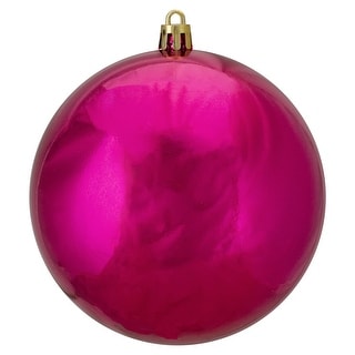 Shiny Magenta Pink Shatterproof Christmas Ball Ornament 4" (100mm ...