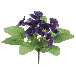 Artificial Pansy Floral Bush Spray - 8.5" - Purple - Bed Bath & Beyond ...