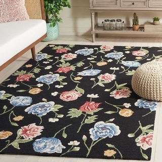 SAFAVIEH Handmade Chelsea Agunde French Country Floral Wool Rug - Bed ...