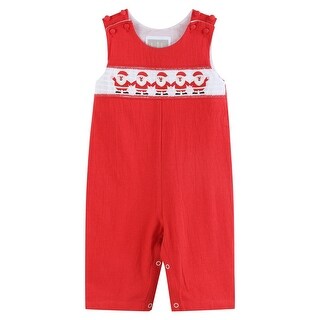 Red Santa Smocked Overalls - Bed Bath & Beyond - 42810981