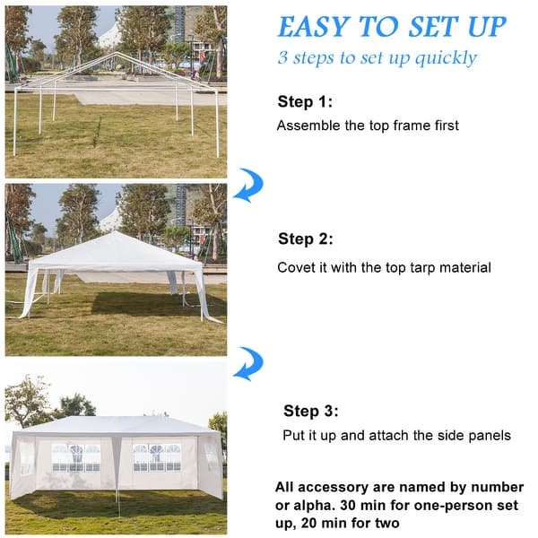 wedding party tent instructions