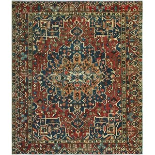 Noori Rug Fine Vintage Bakhtiari Hank Red/Navy Rug - 9'10" x 11'5 ...