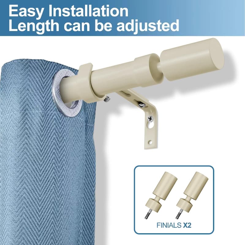 1-inch Diameter Nagle Adjustable Single Drapery Curtain Rod - Overstock ...