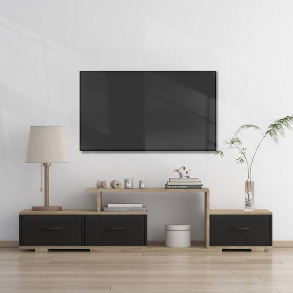 Modern art luxury wood grain and black easy to open fabric drawers for ...