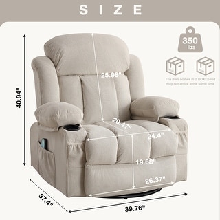 Lazy Boy Swivel Rocker Recliner Chairs with USB Ports and Cupholders ...